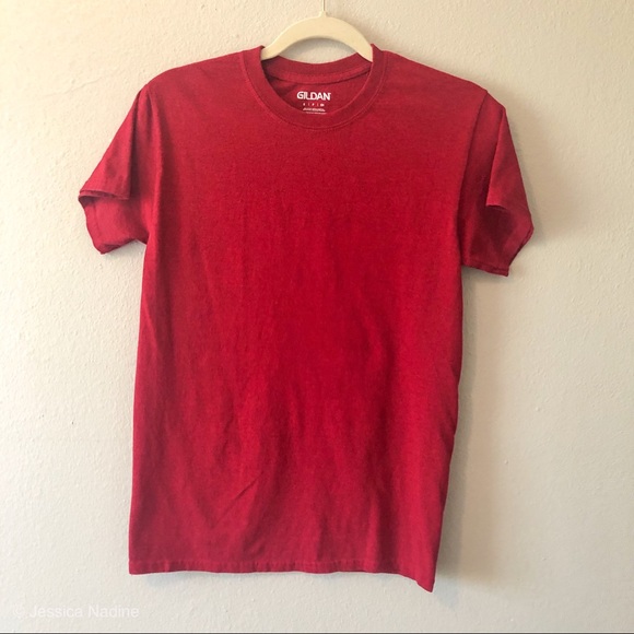 Gildan | Shirts | Gildan Mens Red Heather Tshirt | Poshmark